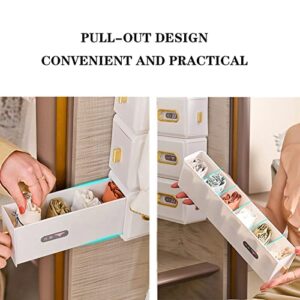 QQXX Underwear Sock Organizer, Wall Mount Drawer Storage Box, Punch-Free Multifunctional Closet Underwear Organizers for Home Bedroom(4pcs, White)