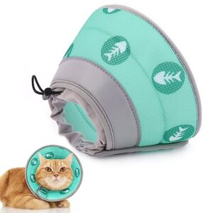 supet cat cone collar soft to stop licking after surgery cat recovery collar for small large cats adjustable elizabethan collar for cats kittens