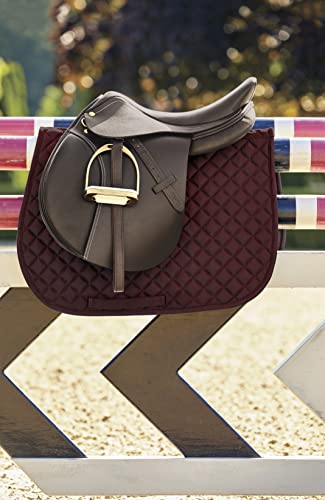 Dover Saddlery Portable Saddle Stand & Quilted All-Purpose Saddle Pad, Burgundy