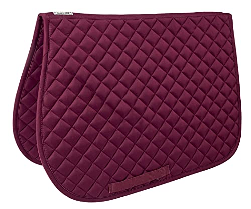 Dover Saddlery Portable Saddle Stand & Quilted All-Purpose Saddle Pad, Burgundy