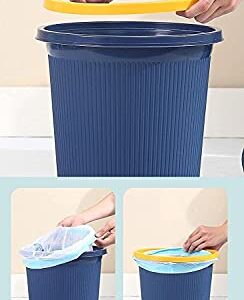 Garbage Container Trash Can Garbage Bin Bedroom Bin Rubbish Basket for Home Office Kitchen Bath Garbage Can/Blue/s (Color : Blue, Size : Small)