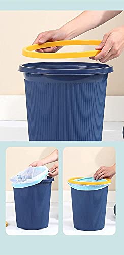 Garbage Container Trash Can Garbage Bin Bedroom Bin Rubbish Basket for Home Office Kitchen Bath Garbage Can/Blue/s (Color : Blue, Size : Small)