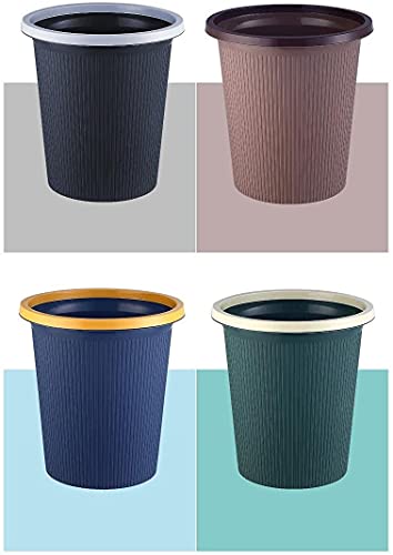 Garbage Container Trash Can Garbage Bin Bedroom Bin Rubbish Basket for Home Office Kitchen Bath Garbage Can/Blue/s (Color : Blue, Size : Small)