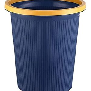 Garbage Container Trash Can Garbage Bin Bedroom Bin Rubbish Basket for Home Office Kitchen Bath Garbage Can/Blue/s (Color : Blue, Size : Small)