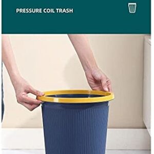 Garbage Container Trash Can Garbage Bin Bedroom Bin Rubbish Basket for Home Office Kitchen Bath Garbage Can/Blue/s (Color : Blue, Size : Small)