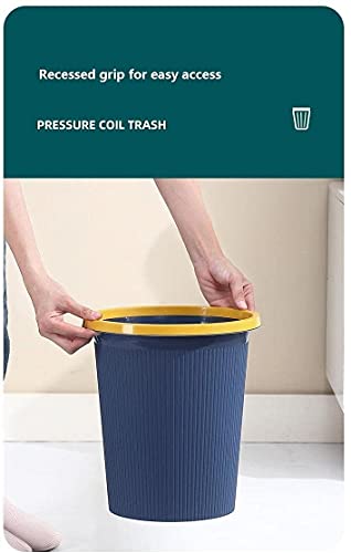 Garbage Container Trash Can Garbage Bin Bedroom Bin Rubbish Basket for Home Office Kitchen Bath Garbage Can/Blue/s (Color : Blue, Size : Small)