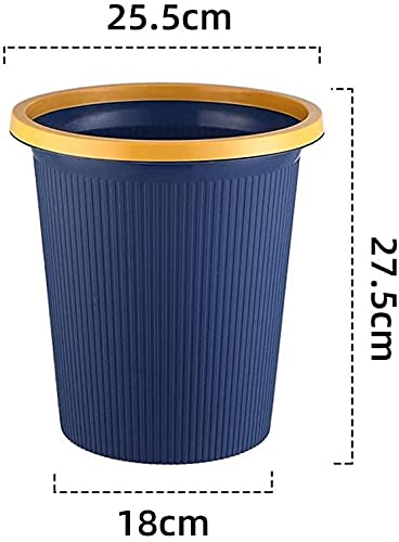 Garbage Container Trash Can Garbage Bin Bedroom Bin Rubbish Basket for Home Office Kitchen Bath Garbage Can/Blue/s (Color : Blue, Size : Small)