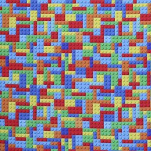 mook fabrics cotton building blocks, multi, 15 yard bolt