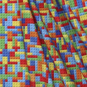 Mook Fabrics Cotton Building Blocks, Multi, 15 Yard Bolt