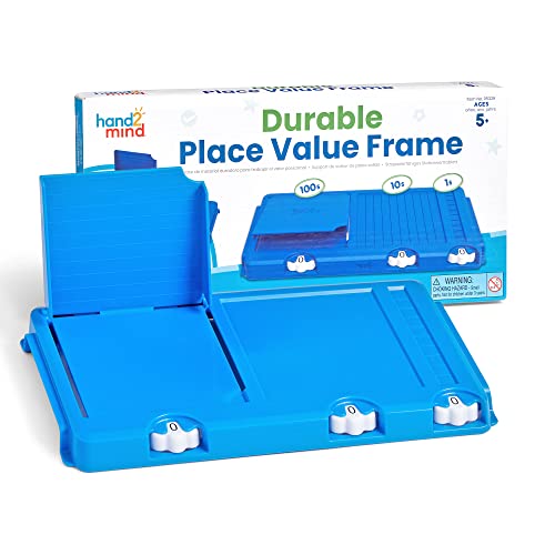 hand2mind Durable Place Value Frame, Base Ten Frames Place Value Blocks, Math Manipulatives Kindergarten, Base 10, Plastic Base Ten Blocks Frame, Math Classroom Supplies, Homeschool Curriculum