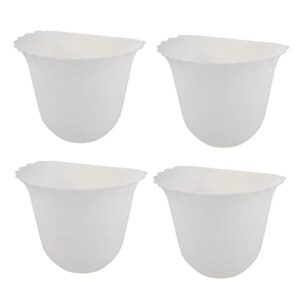 lelebear 4pcs hanging trash can, hanging trash can for kitchen cabinet door, waste bin for kitchen (4pcs white)