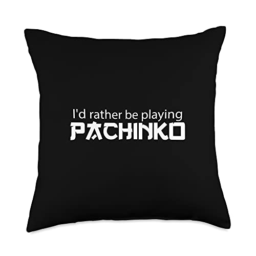 Happy Pachinko Addict Pachinko Throw Pillow, 18x18, Multicolor