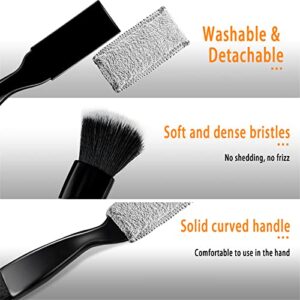 Wazzh 2 Packs Multi Function car Detail Brush with Microfiber Towels for Cars, car Detailing Supplies for Women, car Interior Cleaning Supplies fit for Air Vents, Dashboard