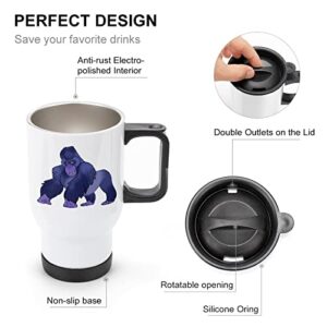 Gorilla 14 Oz Travel Coffee Mug Stainless Steel Vacuum Insulated Cup with Lid