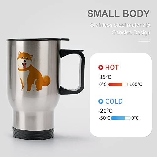 Cute Shiba Inu Akita Dog 14 Oz Travel Coffee Mug Stainless Steel Vacuum Insulated Cup with Lid