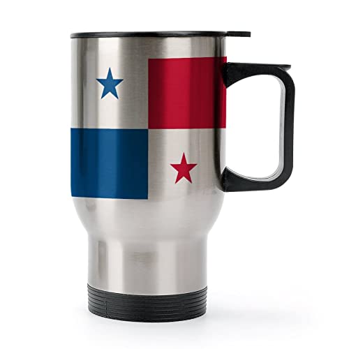 Flag of Panama 14 Oz Travel Coffee Mug Stainless Steel Vacuum Insulated Cup with Lid