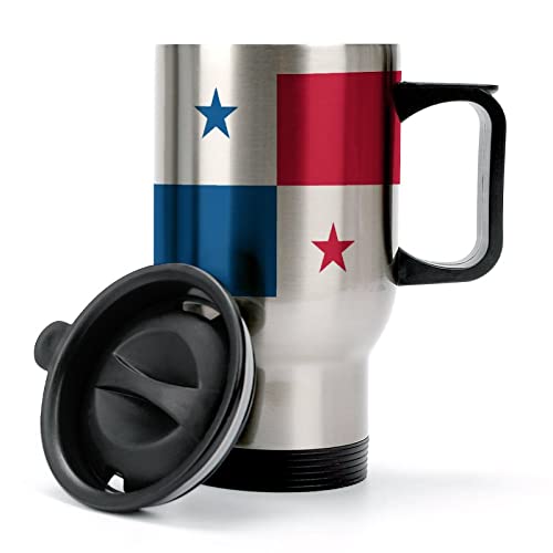 Flag of Panama 14 Oz Travel Coffee Mug Stainless Steel Vacuum Insulated Cup with Lid