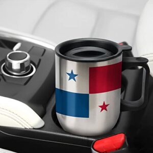 Flag of Panama 14 Oz Travel Coffee Mug Stainless Steel Vacuum Insulated Cup with Lid