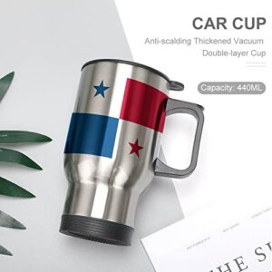 Flag of Panama 14 Oz Travel Coffee Mug Stainless Steel Vacuum Insulated Cup with Lid