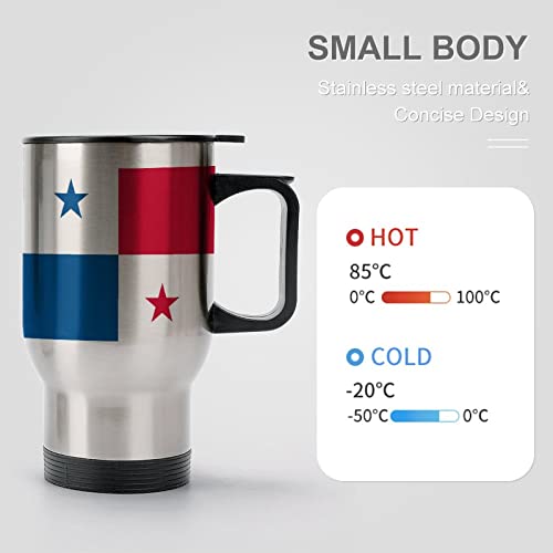 Flag of Panama 14 Oz Travel Coffee Mug Stainless Steel Vacuum Insulated Cup with Lid