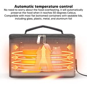 USB Heating Lunch Box Bag, Heated Lunch Box Portable Food Warmer Lunch Box Warming Lunch Box Waterproof Oxford Cloth Food Heated Thermal Bag USB Powered Lunch Box Warmer for Outdoor Picnic Office