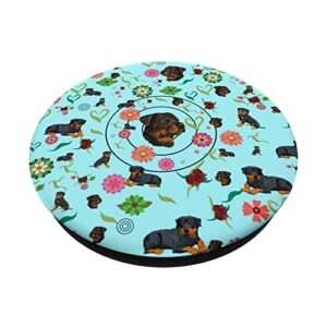 Rottweiler pattern in bleu amazing Dog Lover Art Men Women PopSockets Swappable PopGrip