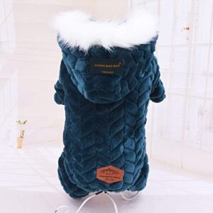 dog warm clothes pet clothing polyester hoodied sweatshirts dog cat clothes plus plush puppy sweater girl jacket