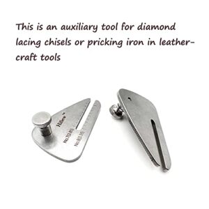 Hisew- Leather Stitching Punch Aid Pulling Plate and Scissor Kit, Diamond Lacing Chisel or Pricking Iron Aid Mate, Leather Craft Work Tools Accessories