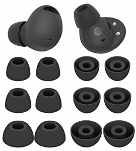 6 pairs galaxy buds 2 pro ear tips buds eartips, s/m/l replacement soft silicone rubber flexible gel earbuds earplug fit in case compatible with samsung galaxy buds 2 pro 2022 release - graphite