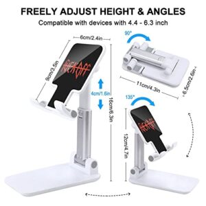 Fuck Off Funny Foldable Desktop Cell Phone Holder Portable Adjustable Stand Desk Accessories