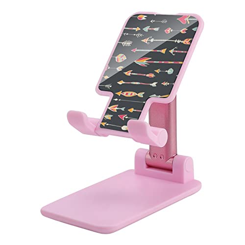 Colorful Ethnic Pattern Funny Foldable Desktop Cell Phone Holder Portable Adjustable Stand Desk Accessories