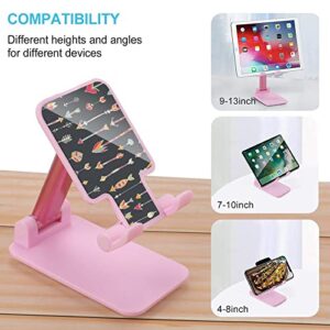 Colorful Ethnic Pattern Funny Foldable Desktop Cell Phone Holder Portable Adjustable Stand Desk Accessories