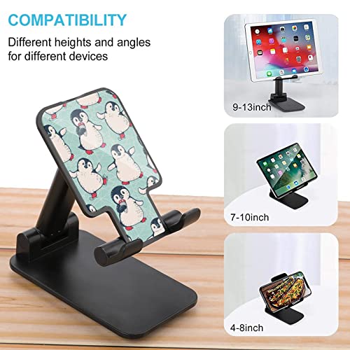 Cute Penguin Funny Foldable Desktop Cell Phone Holder Portable Adjustable Stand Desk Accessories