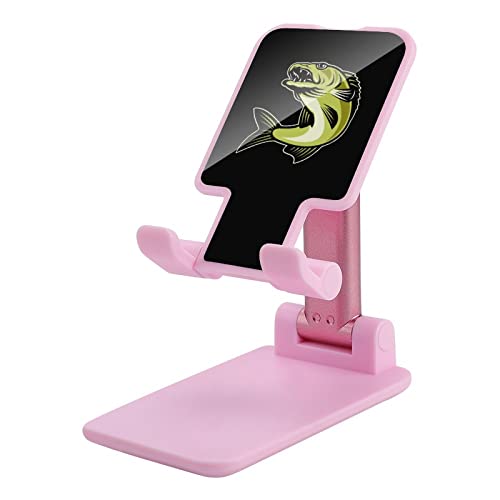 Bass Fishing Funny Foldable Desktop Cell Phone Holder Portable Adjustable Stand Desk Accessories