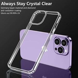 MOZOTER [2 in 1 for iPhone 14 Pro Max Case,[12 FT Shockproof] [with 1 Pcs Glass Screen Protector] [Heavy Duty] Clear Phone Case Cover 6.7-Crystal Clear