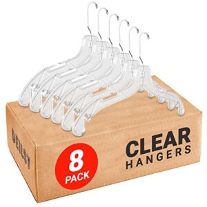 clear plastic hangers 8 pk shirt hangers crystal for clothes hangers hangers space saving heavy duty coat hangers closet hangers dress hangers retail hangers