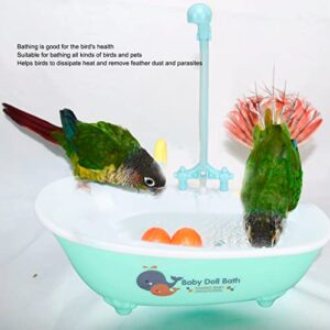 Zerodis Bird Bath with Faucet Multifunctional Shower Bird Parakeets Bathtub Multifunctional Bird Bath for cage Cute Electric Parakeets Automatic Bathtub with Faucet for Bird Shower