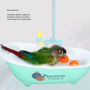 Zerodis Bird Bath with Faucet Multifunctional Shower Bird Parakeets Bathtub Multifunctional Bird Bath for cage Cute Electric Parakeets Automatic Bathtub with Faucet for Bird Shower