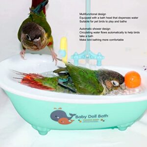 Zerodis Bird Bath with Faucet Multifunctional Shower Bird Parakeets Bathtub Multifunctional Bird Bath for cage Cute Electric Parakeets Automatic Bathtub with Faucet for Bird Shower