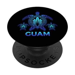 vintage guam ocean blue sea turtle souvenirs popsockets swappable popgrip