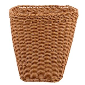 alipis office decor woven waste basket wicker trash can rustic garbage bin laundry hamper rattan plant pot farmhouse storage basket rubbish recycling container for kitchen home office vintage decor