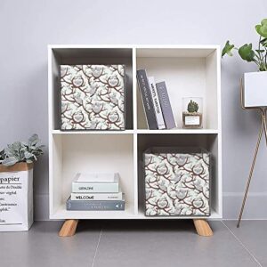 Funny Cartoon Koalas Large Cubes Storage Bins Collapsible Canvas Storage Box Closet Organizers for Shelves