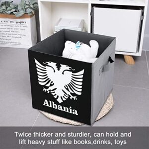 Albania Eagle Large Cubes Storage Bins Collapsible Canvas Storage Box Closet Organizers for Shelves