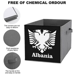 Albania Eagle Large Cubes Storage Bins Collapsible Canvas Storage Box Closet Organizers for Shelves