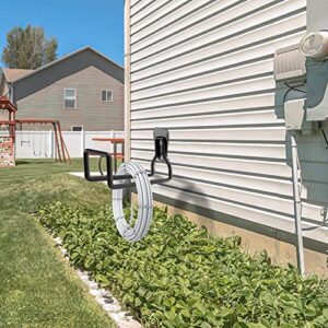 BAKEWAY Garden Hose Holder Wall Mount - Metal Hose Hanger Water Hose Holders for Outside, Heavy Duty Hose Hook Hose Reel for Water Hose, Expandable Hose, Extension Hose (100 FT)