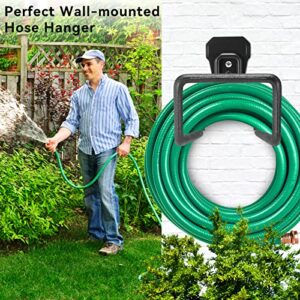 BAKEWAY Garden Hose Holder Wall Mount - Metal Hose Hanger Water Hose Holders for Outside, Heavy Duty Hose Hook Hose Reel for Water Hose, Expandable Hose, Extension Hose (100 FT)