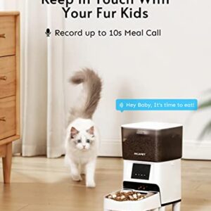 WUIPET Elevated Automatic Cat Feeders - WiFi Enabled Smart Pet Feeder with APP Control for Cats and Dogs - 17 Cups Height Adjustable Pet Dry Food Dispenser with Voice Recorder Up to 10 Meals Per Day