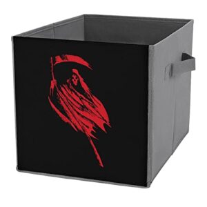 grim reaper large cubes storage bins collapsible canvas storage box closet organizers for shelves