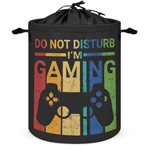 retro gamer laundry basket boys laundry hamper gaming decor small dirty clothes hamper collapsible storage organizer bag video game room accessories and decor