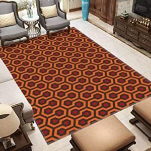 The Shining Overlook Hotel Area Rugs, Orange Easy to Clean Stain Kids Rugs, Machine Washable Carpet, Breathable Durable Mat for Entryway Decor 3' x 4'